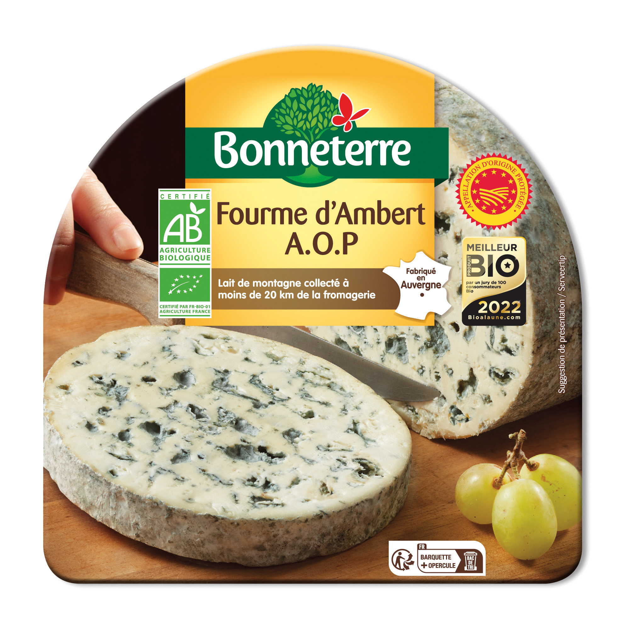 Fourme d'Ambert AOP bio fabriquée selon la tradition au Puy de Dôme